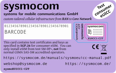 eUICC for consumer eSIM RSP with SGP.26 Test Certificates | SGP.26 Test ...